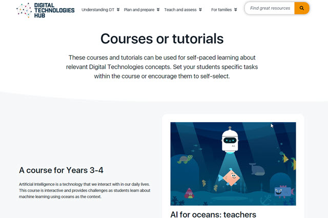 Courses or tutorials