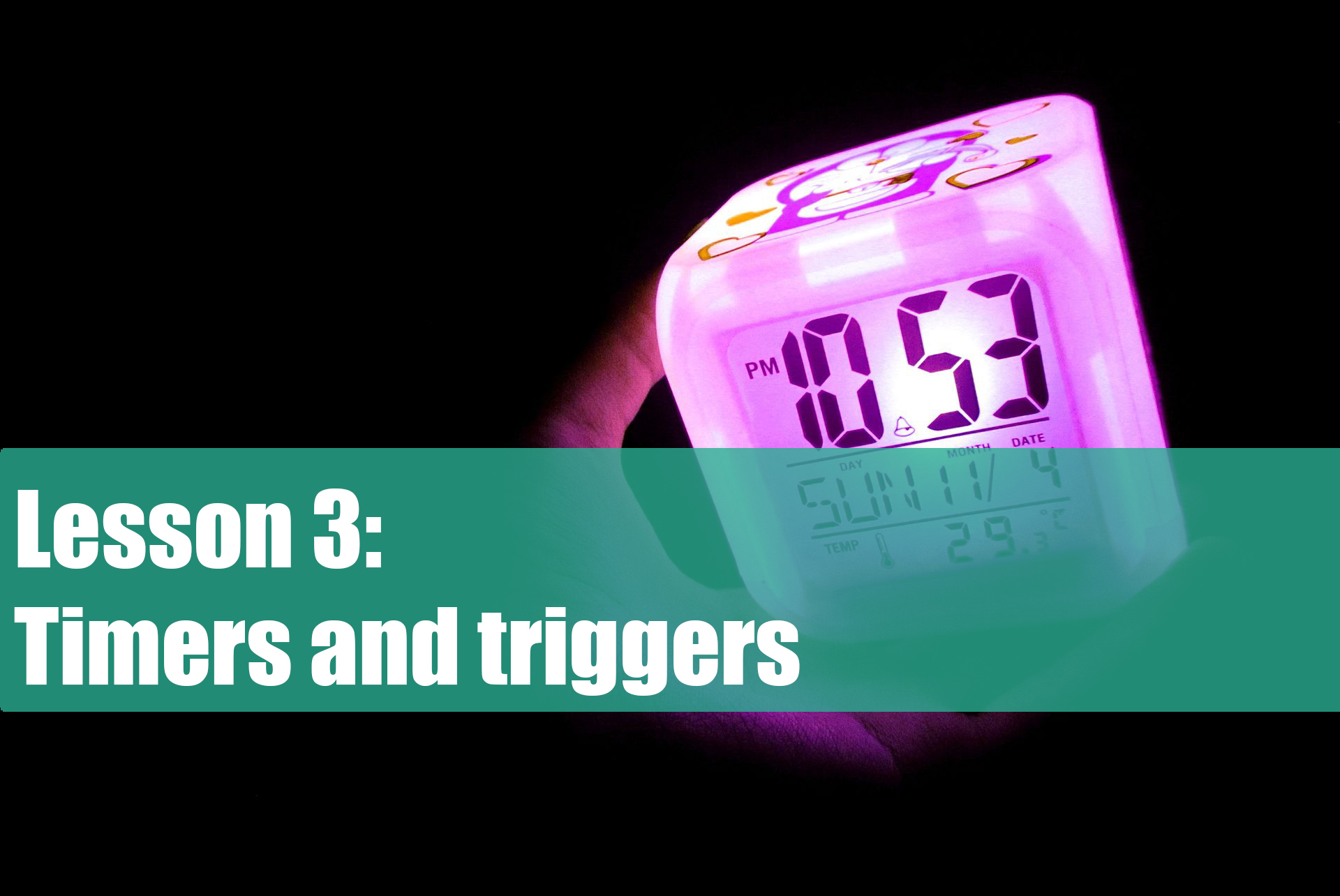 Coding for GUIs Lesson 3: Timers and triggers